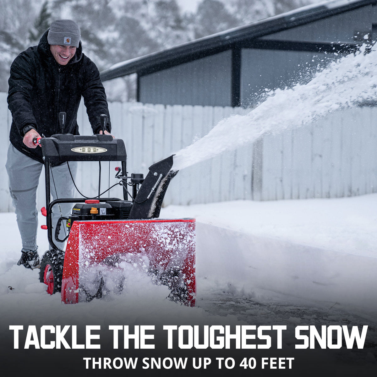 24'' 212cc Two Stage Self-Propelled Gas Snow Blower w/ Electric Start