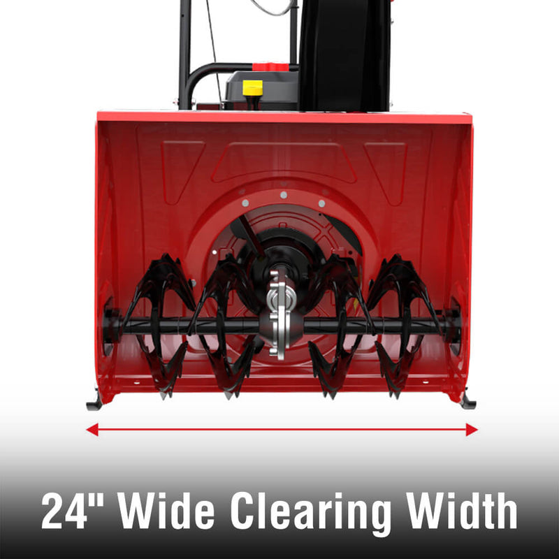 24'' 252cc Two Stage Self-Propelled Gas Snow Blower w/ Electric Start