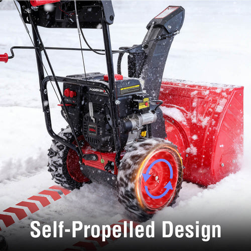 24'' 252cc Two Stage Self-Propelled Gas Snow Blower w/ Electric Start