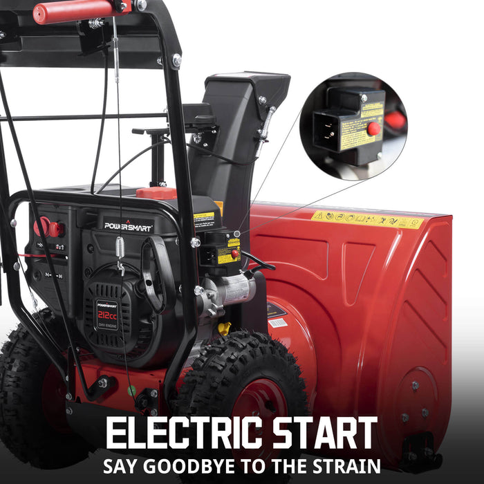 24'' 208cc Two Stage Gas Snow Blower w/ B&S Engine PSSAM24BS