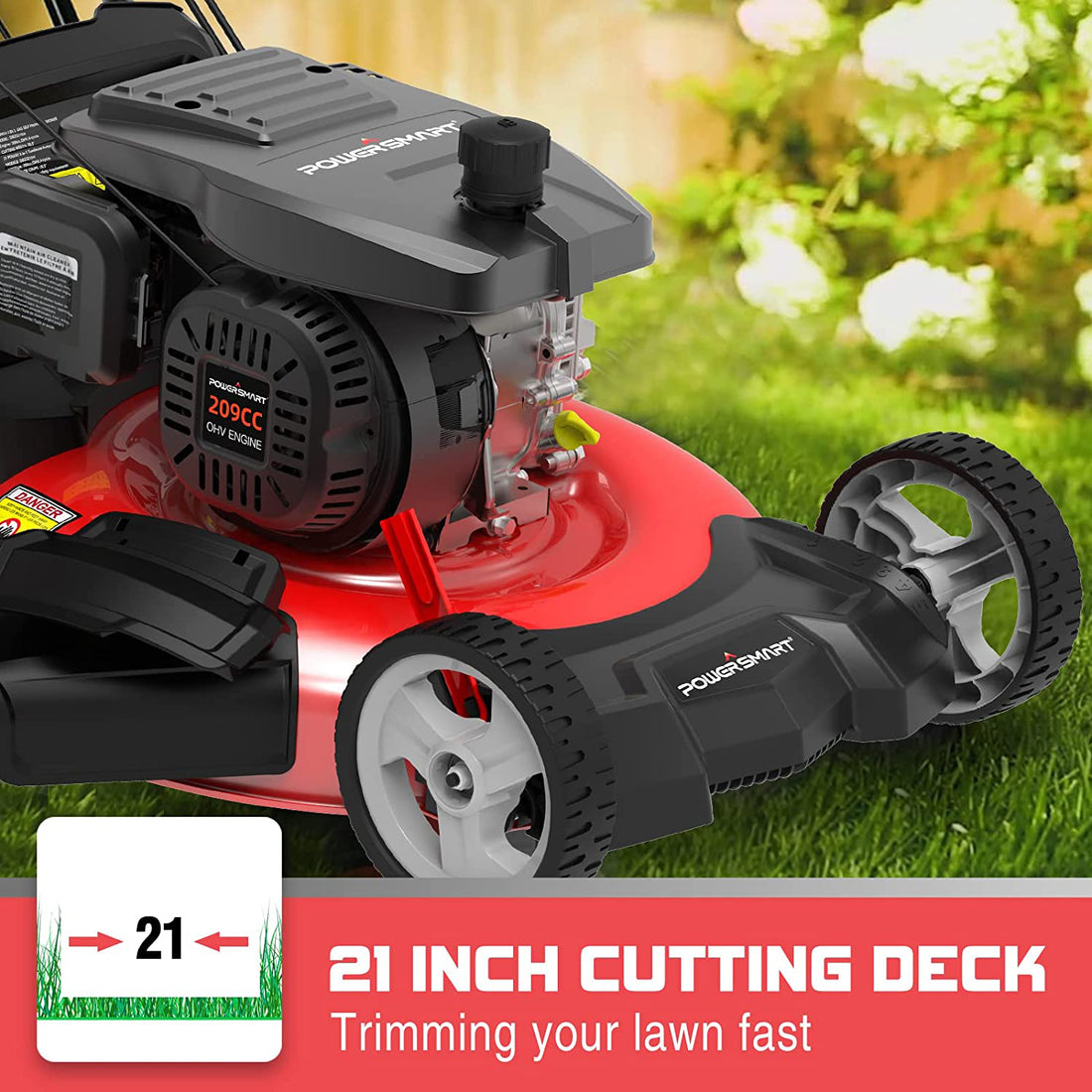 21'' 209cc Gas Push Lawn Mower Red DB2321PH